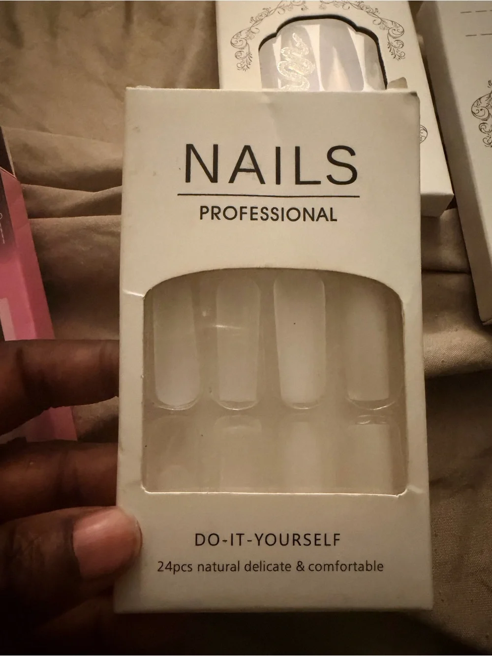 Other | Presson Nail Set In Navy Blue With Sparkle | Poshmark